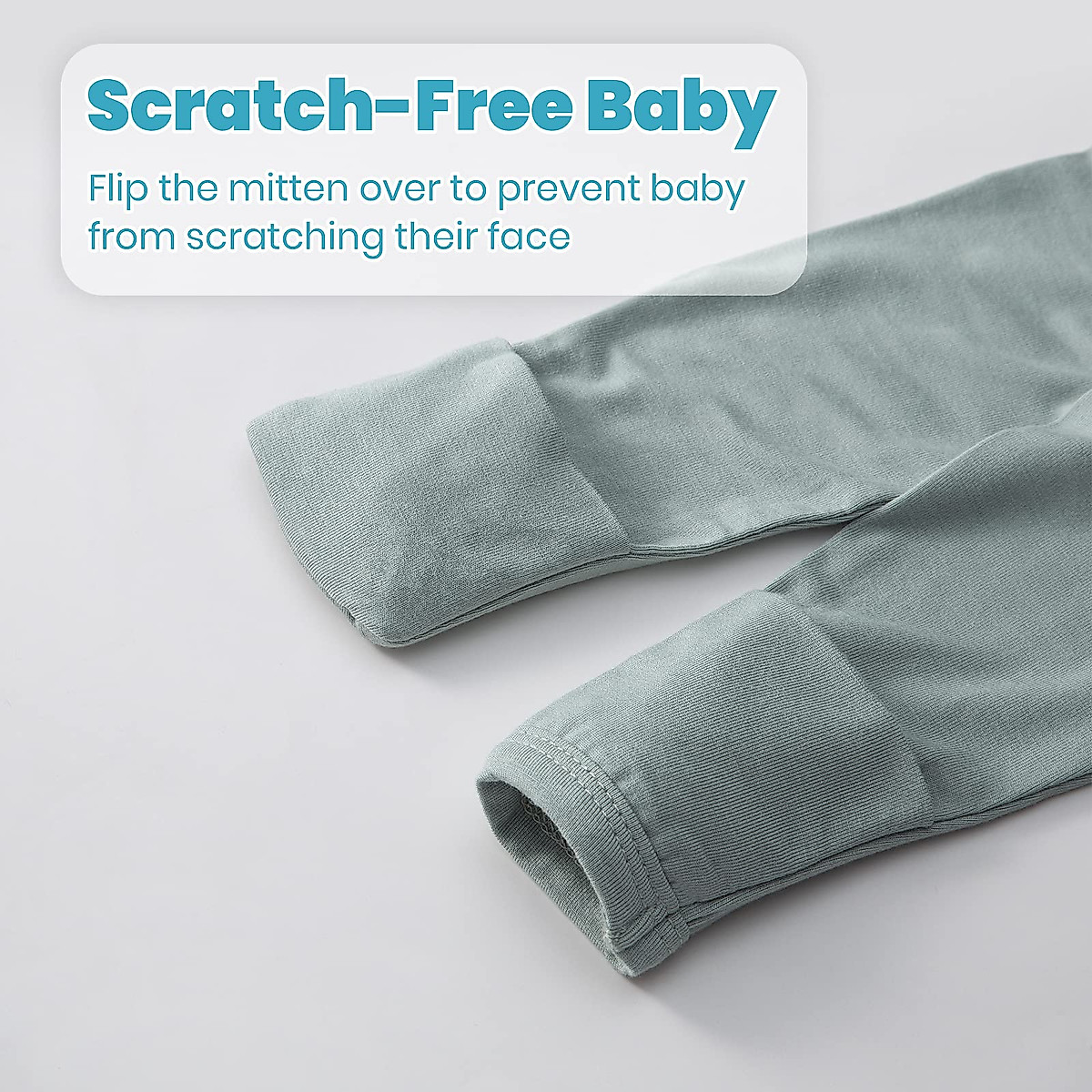 Newborn Baby Knotted Gown, Super Soft Silky Infant Sleeper, Baby Girl Sleep Gown with Mittens, Bow, Clip and Hat Set