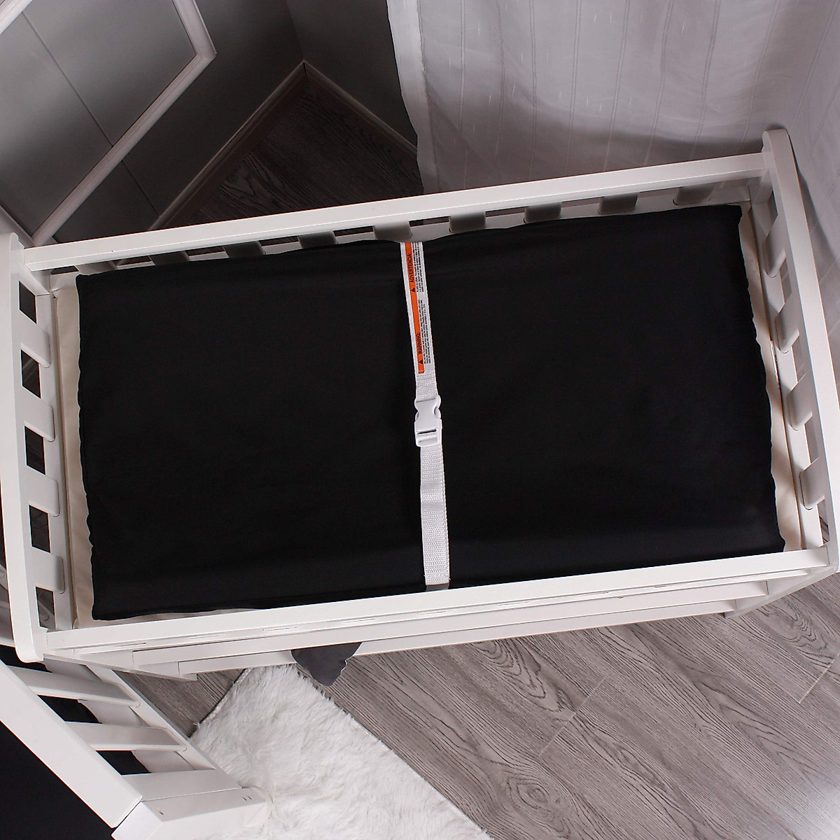 Belsden 2 Pack Waterproof Changing Pad Cover, Soft Microfiber Diaper Change Table Sheets for Baby Boys and Girls, Fit 32" x 16" Changing Pad, Machine Washable Durable, Black & Dark Grey