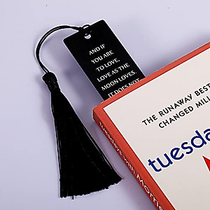 Moon Phases Art Bookmark for Booklovers Phases of The Moon Bookmark with Tassel for Women Men Celestial Space Cosmic for Kids Teens Students Teachers Reading School Library Office Accessories