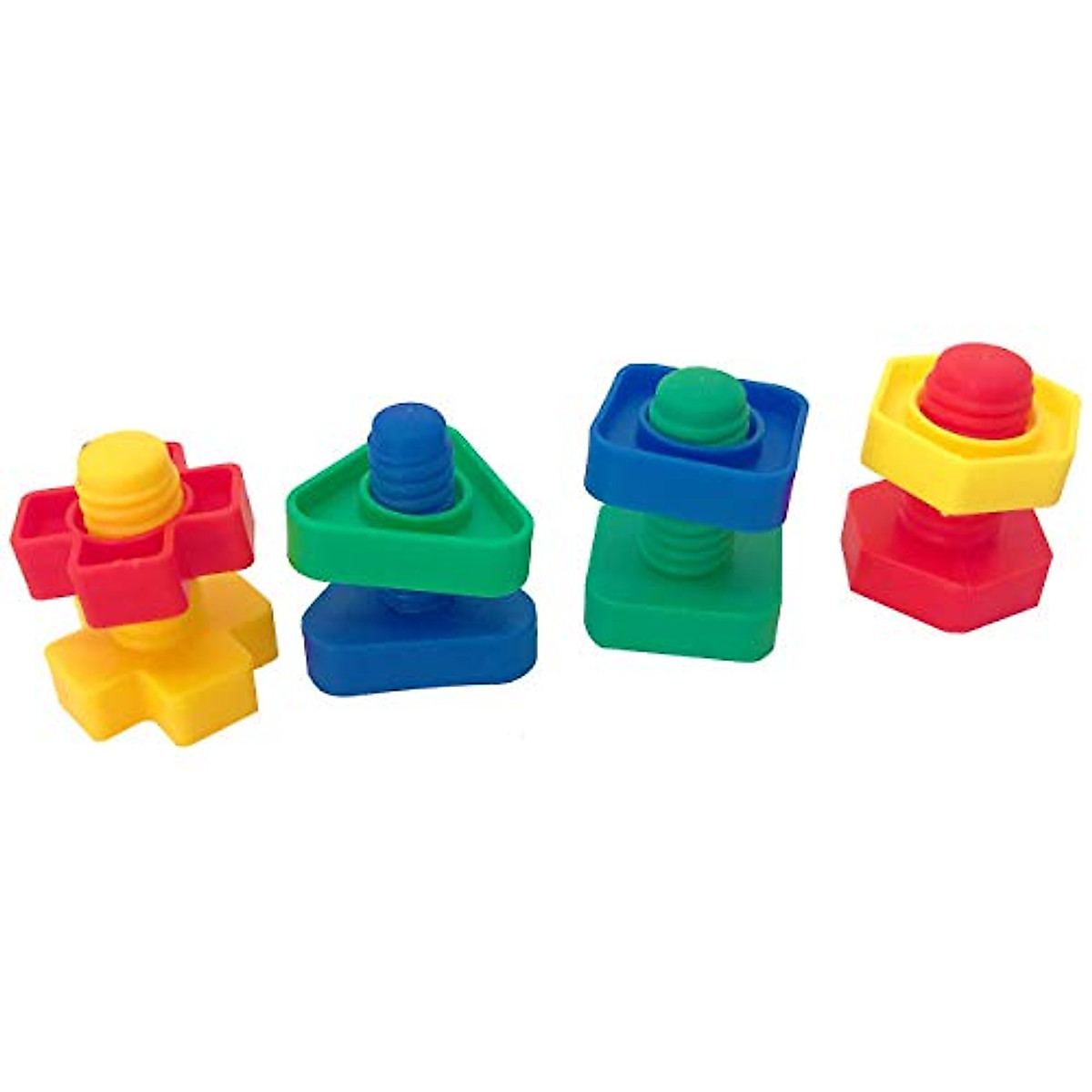 Bonka Bird Toys 1535 4 Huge Nuts Bolts Bird Toy Parts Parrots Macaws Cockatoo Plastic Gym Foot Talon Beak Aviary Amazon African Grey Conures Pet Play Parrot