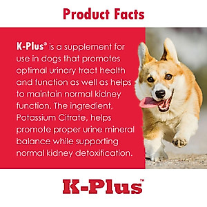 K-Plus Potassium Gluconate Renal Gel Plus Cranberry and EPA for Dogs and Cats - Veterinarian Approved Renal Supplement - Supports Potassium Balance -(3 Pack)