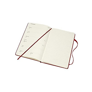 Moleskine Classic 12 Month 2022 Weekly Planner, Hard Cover, Large (5" x 8.25"), Scarlet Red