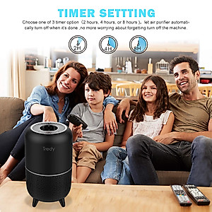 Tredy HEPA Air Purifier for Home Large Room,Ozone Free Captures 99.97% Smoke Pets Danders Hair Pollen and Other Particles(Available for California)