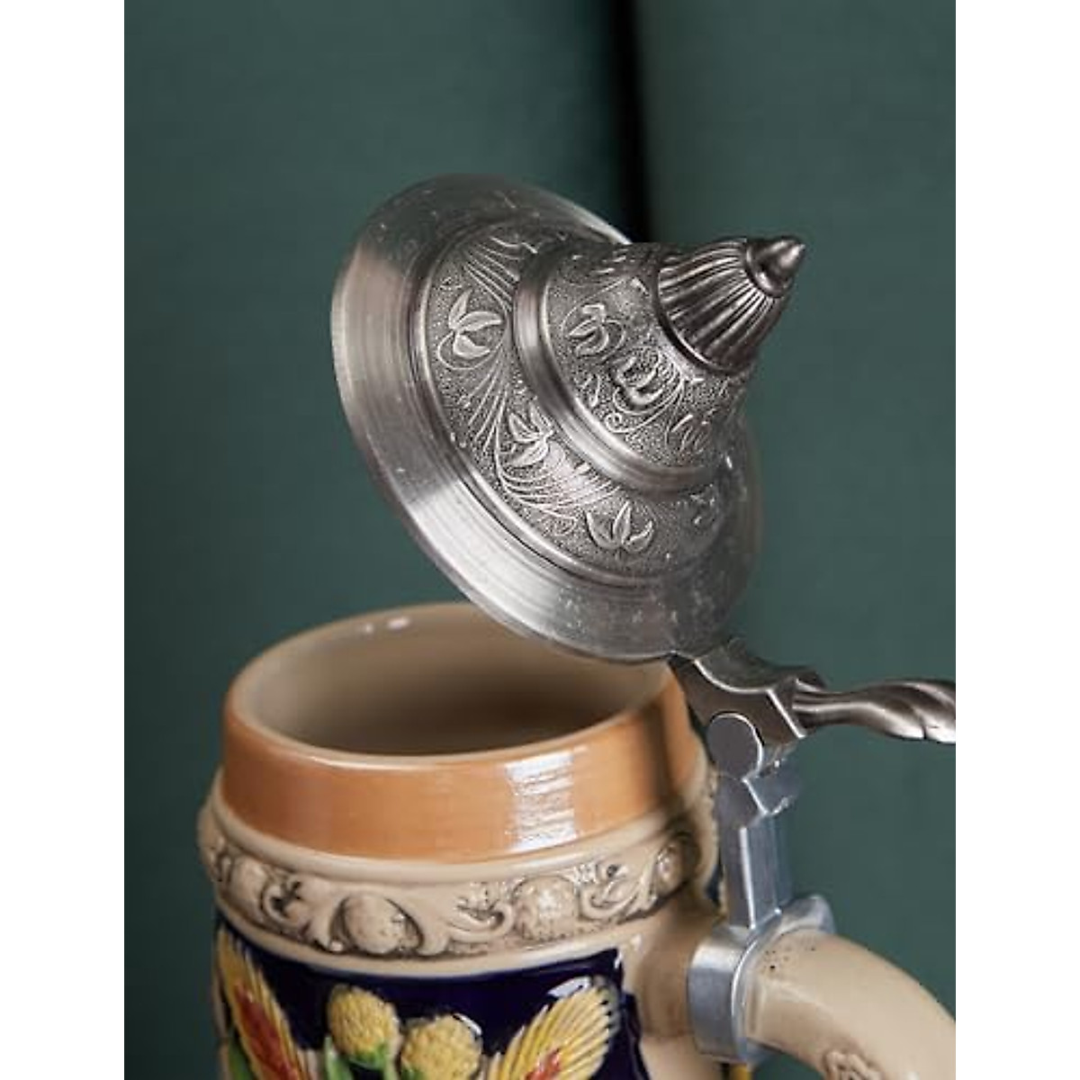 HAUCOZE Beer Stein Mug German Eagle Drinking Stanley Viking Tankard with Petwer Lid for Birthday Gifts Men Father Husband 0.8 Liter