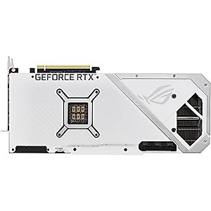 ASUS ROG Strix NVIDIA GeForce RTX 3080 V2 White Edition Gaming Graphics Card (PCIe 4.0, 10GB GDDR6X, LHR, HDMI 2.1, DisplayPort 1.4a, White color scheme, Axial-tech Fan Design, 2.9-slot)
