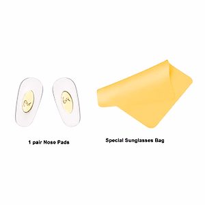 HiCycle2 Replacement Push-in Nose Pads for RayBan RB6335 RB3549 RB4071 RB6336 RB7140 RB8415 Sunglasses Eyglasses Repair-Kits (Gold)