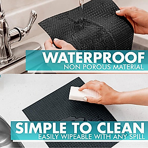 Drawer and Shelf Liner - Truly Non-Slip, Non-Adhesive, Kitchen Cabinet Liners - Heavy, Thick, Durable, Waterproof - Easy Cut to Fit and Protect Any Shelves, Tool Box, Bathroom Surfaces (10 FT, Black)