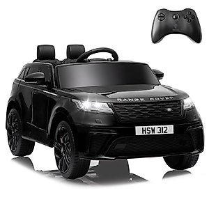 TOBBI 12V Licensed Land Rover VELAR Vehicle, Kids Ride On Car w/2.4G RC, 4 Wheel Suspension, LED, Music, for Boys Girls (White)