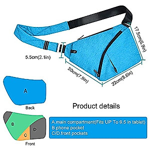 OSOCE Anti-Theft Waterproof Shoulder Backpack Sling Chest Crossbody Bag Cover Pack Rucksack Bicycle Sport
