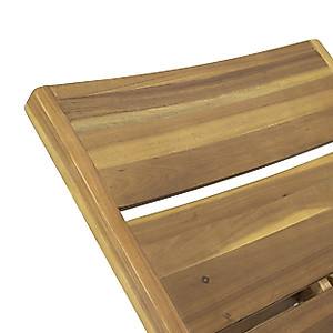 GDFStudio Outdoor Wood and Iron Chaise Lounge, and Yellow