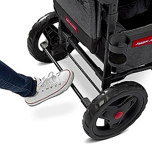 Radio Flyer Voya Stroller Wagon, 2 Seater Wagon Stroller for Kids with Low Sides, Baby Stroller Wagon, Double Stroller