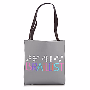 Visual Braille Braillist Gift for Him Her Staff Appreciation Tote Bag