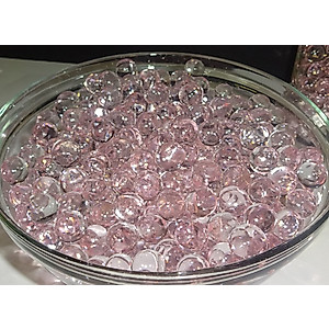water beads Translucent Pink Lemonade water absorbing & expanding vase filler decorations Store & release to reduce watering for lucky bamboo plants & flowers, Fresh & silk florals