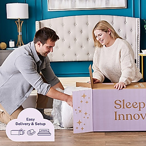 Sleep Innovations Skyler 12 Inch Cooling Gel Memory Foam Mattress, Fiber Fill Pillow Top, Twin Size, Bed in a Box, Medium Plush Feel