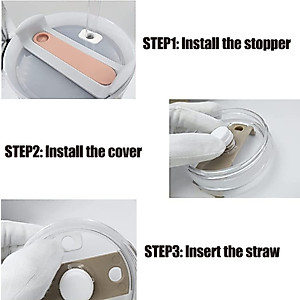 Spill Stopper Silicone for Stanley 40oz|30 oz Tumbler with Handle, Compatible with Quencher H2.0 Flowstate Tumbler 40oz/30oz Stanley Cup Accessories Stanley Spill Stopper 8pcs