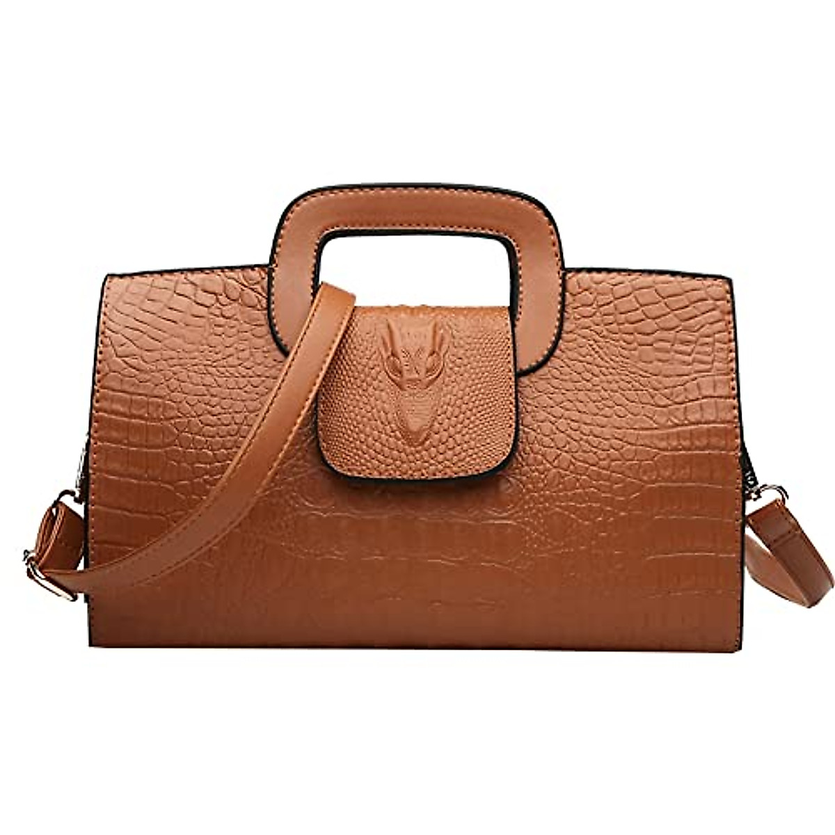 Women's Clutch Bag Chic Tote Handbag Shoulder Bag Solid Color PU Casual Crossbody Bag