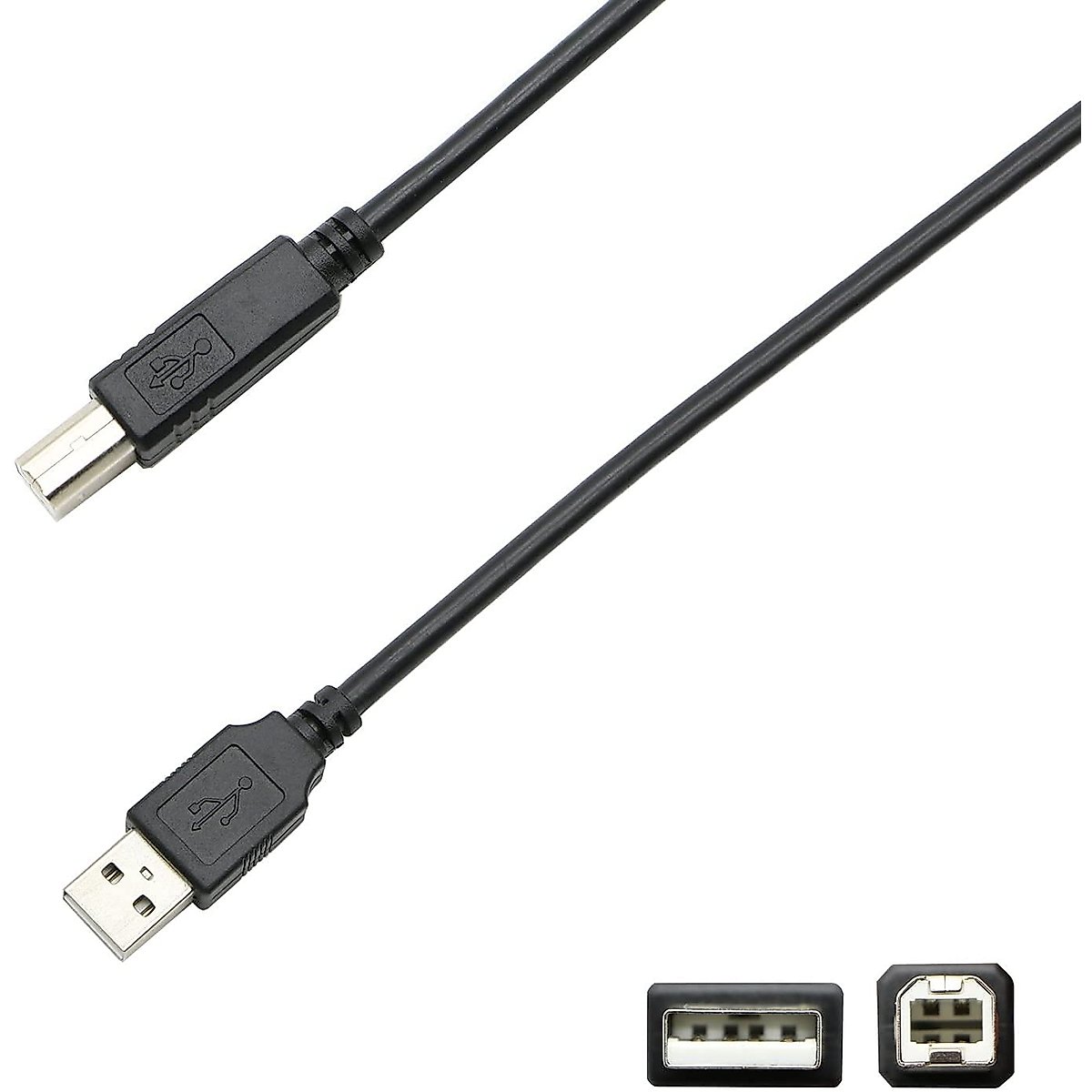 USB B MIDI Cable Compatible with M-Audio Oxygen 25/Keystation 49 MK3/61 MK3/88 MK3/Mini 32 MK3,Native Instruments Maschine Mikro Mk3,Komplete Kontrol M32 A61 Controller Keyboard USB Cable 10 Feet