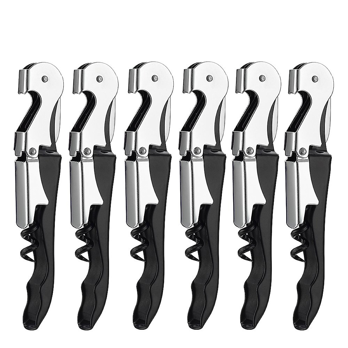 6 Pack Corkscrew Wine Opener With Foil Cutter By YWQ