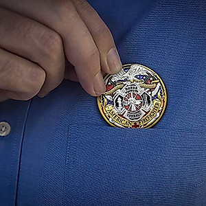 American Firefighter First in Last Out Challenge Coin