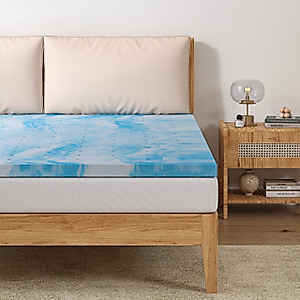 CH CHARME HOUSE 2 Inch Memory Foam Mattress Topper Twin Size, Gel Infused Memory Foam Bed Topper for Back Pain Relief, Cooling Mattress Pad, CertiPUR-US Certified, 75×38"