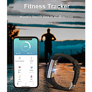 Yihou IP68 Fitness Tracker Waterproof Step Counter Smart Watch Activity Tracker Pedometer Message Reminder Sport Digial Watch for Women Men