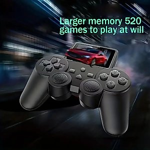 Twin-Video Retro Game Stick Handheld Game Console with 520 FC Games-Portable Video Game Console,Support for Connecting TV & Gamepad Rechargeable Arcade Gaming Player