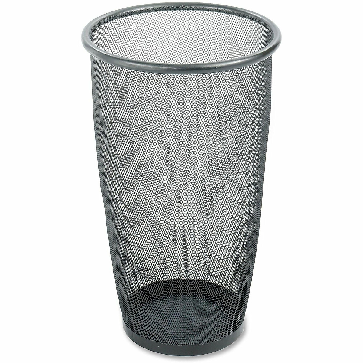 Safco Products Onyx Mesh Large Round Wastebasket, 9 Gallon, Black, 9718BL