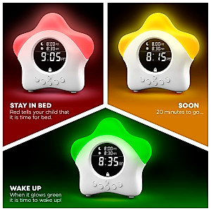Kids Ok to Wake Clock for Kids - Toddler Sleep Training Clock, Night Light & Alarm Clock