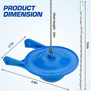 Gerber Toilet Flapper Replacement, 3 inch Toilet Stopper Kit for Gerber 99-788 with 2 Toilet Handle Chains Fits 3 inch Toilet Flush Valve, Water Saving, Easy to Install