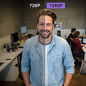 Full HD Webcam 1080P with Microphone Free Tripod Cover Slide - 120° Wide Angle Webcams Streaming USB Web Camera - Pro Computer Camera for Video Calling, Recording, Conferencing, Skype, OBS, PC Laptop