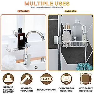 2 pc Sponge Holder for Kitchen Sink Stainless Steel Faucet Faucet Rack for Kitchen Sink by POKHDYE (2pc)