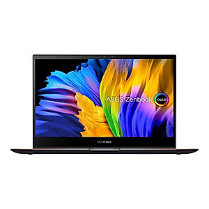 ASUS ZenBook Flip S13 Slim Laptop, 13.3” 4K OLED Touch, Intel Evo Platform Core i7-1165G7, 16GB RAM, 1TB SSD, Thunderbolt 4, TPM, Windows 11 Pro, AI Noise-Cancellation, Jade Black UX371EA-XH76T