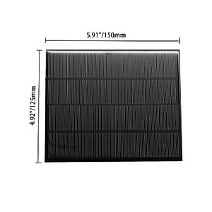 2Pcs Mini Solar Panels for Solar Power, 10V 300mA Mini Solar Panel Kit DIY Electric Toy Photovoltaic Cells Solar Epoxy Cell Charger 5.91"*4.92"(150mm*125mm)