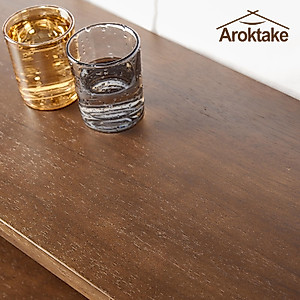 Aroktake Shoe Rack Bench, 2-Tier Wood Heavy Duty Shoe Organizer Shelf for Entryway, Living Room,Bedroom (Brown, 11.81"X31.5"X16.54")