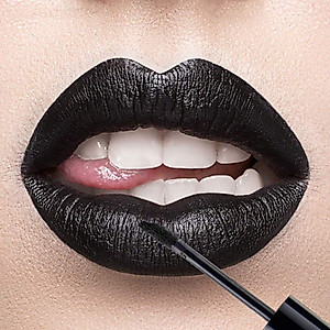 MAEPEOR Matte Lipstick and Lipliner Set 2Pcs Non-Stick Cup Velvety Liquid Lipgloss Set Waterproof and Long Lasting Liquid Lipstick Set for Women and Girls (2PCS Set, Black)