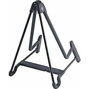 K&M König & Meyer 17581.014.55 Heli 2 Electric Folding A-Frame Guitar Stand for Electric Guitars | Adjustable and Collapsible | Sturdy and Durable Professional Choice | German Made Black