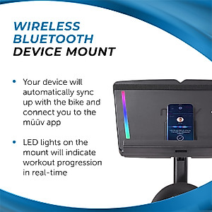 Stamina müüv Bike - Exercise Bike with Wireless Bluetooth Smart Mount - Integrated müüv App for Personalized Home Workout - Up to 330 lbs Weight Capacity