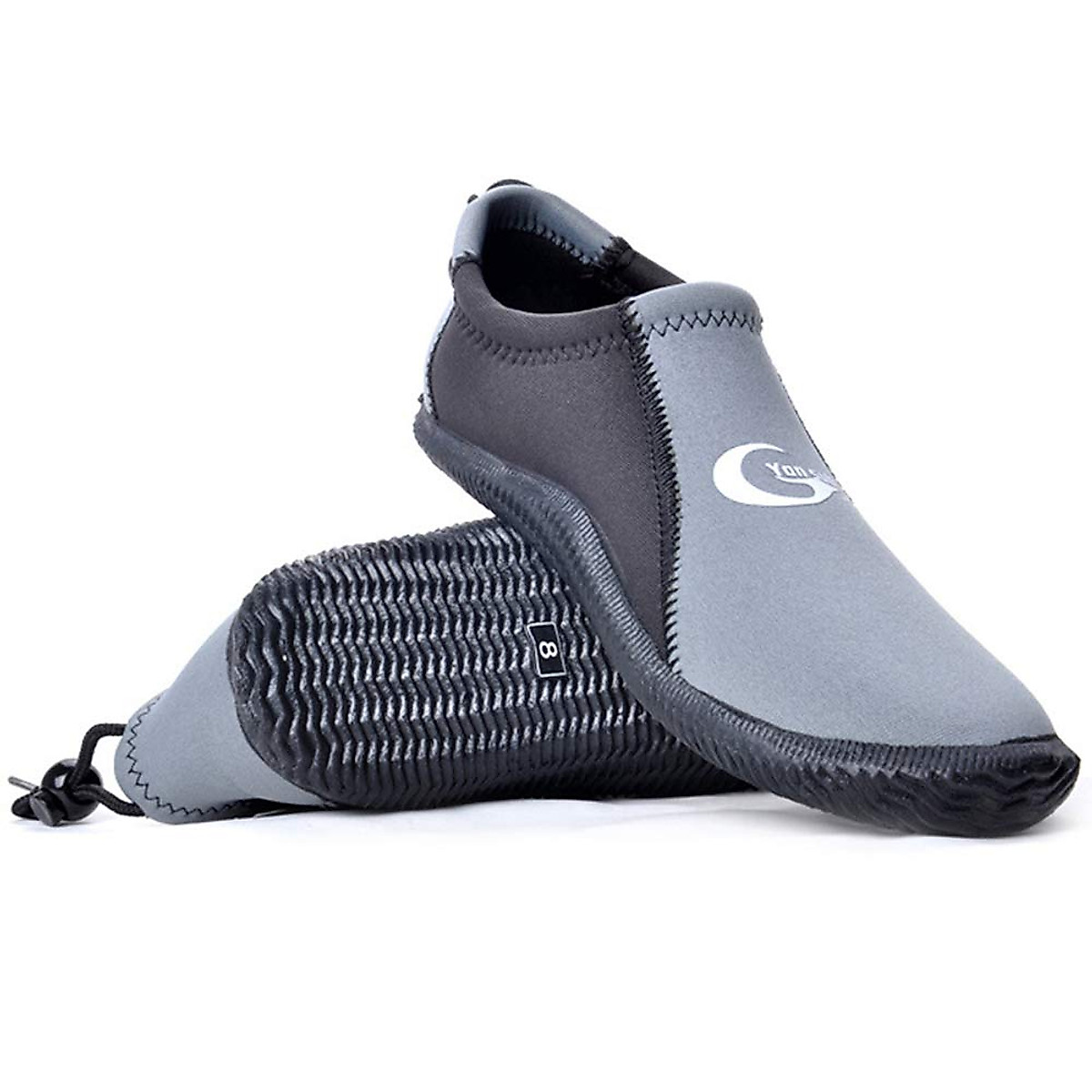 Dive Boots Neoprene Wetsuit Booties Scuba Diving Booties 3MM 5MM for Men Women, Fin Booties Quick-Dry Anti-Slip Water Sports Boots for Surfing Fishing Kayaking (3mm Grey, US Men’s 5 / US Women’s 6)