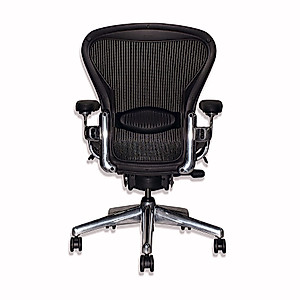 Herman Miller Aeron Chair Size B Fully Loaded | Lumbar Support | Forward and Rear TIlt | Polished Aluminium | Renewed