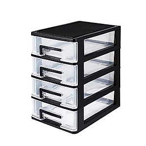 VICASKY Four-layer Storage Cabinet Plastic Drawer Type Closet Portable Drawer Type Storage Organizer Cabinet Plastic Drawer Type Closet Portable Storage Cabinet