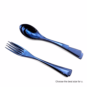 JASHII Luxury Jubilee Blue Flatware Set 20-Piece Iridescent Silverware Sets Replace Black Mirror Polished, 18/10 Stainless Steel Utensils For 4,Dinner Knife STEAK Knife Fork DINNER DESSERT Spoon