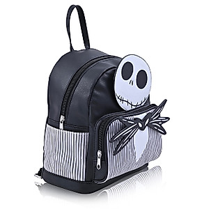 Disney Nightmare Before Christmas Backpack for Women | Nightmare Before Christmas Woman Purse | PU Leather Mini Backpack Purse | Jack Skellington Bag Cute Backpack for Adults and Teens