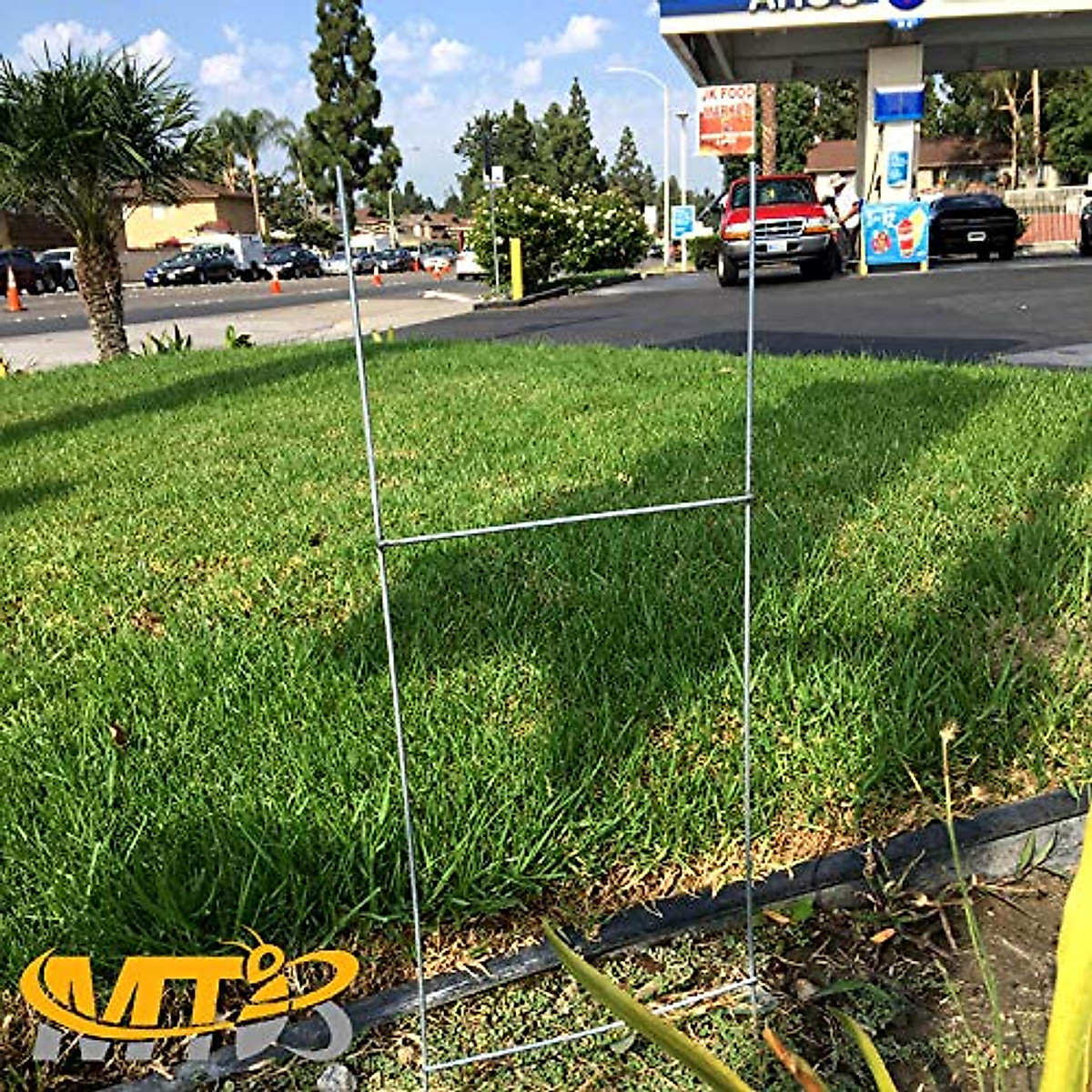 MTB H Frame Wire Stakes 30 x10-inch (Pkg of 5) 9ga Metal -Yard Sign Stakes for Advertising Board,Yard Stakes for Signs,Lawn Sign Holder