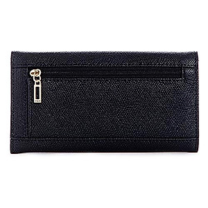 GUESS Women's Pish Posh Black Logo Slim Wallet Clutch Bag With Gift Box
