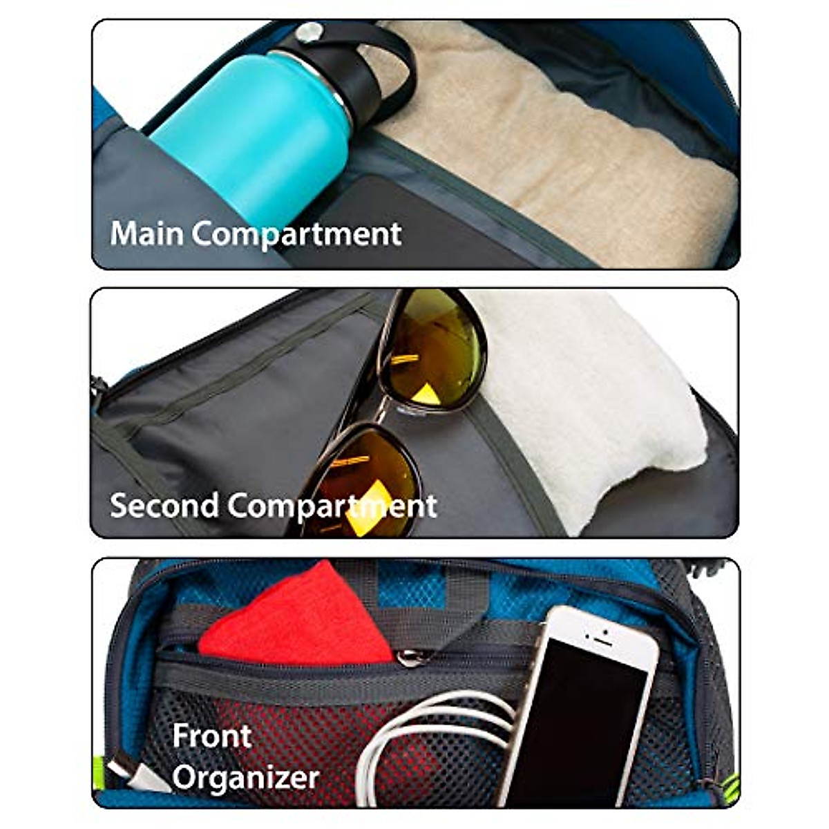 Rockland Packable Stowaway Backpack, Blue, Large