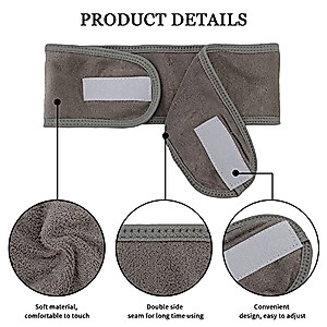 ACO-UINT 6Pcs Spa Headbands and Wrist Washbands Set, Makeup Headbands, Skincare Face Towel Wristbands for Women