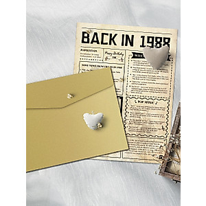 Smnwinsl 1988 Large Birthday Cards, 36th Birthday Gifts for Men and Women, His/Her 36th Birthday Decorations, Husband Wife 36th Birthday Party Table Decorations