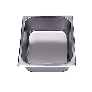 6 Pack 4" Deep 1/2 Size Stainless Steel Steam Table Pans Hotel Food Prep Pan NEW