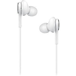 SAMSUNG AKG Earbuds Original USB Type C in-Ear Earbud Headphones with Remote & Mic for Galaxy S23 Ultra, A53 5G, S22, S21 FE, S20, Note 10, 10+, S10 Plus - Braided - Includes Velvet Pouch - White