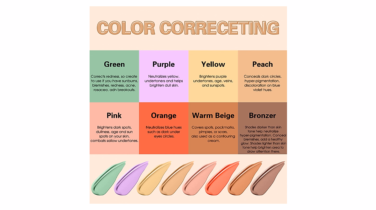 Color Corrector Palette - 8 Shades for Flawless Skin